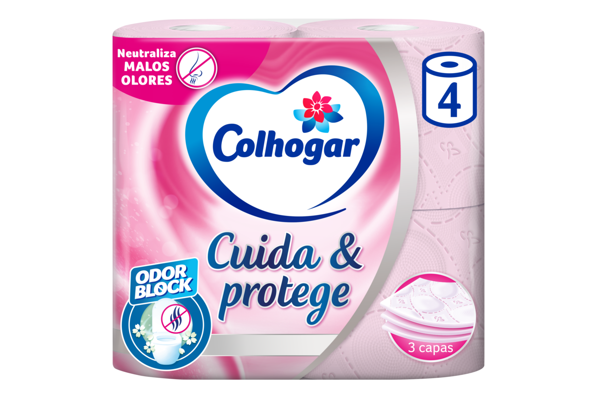 Colhogar Papel Higiénico Cuida&Protege rosa - Colhogar