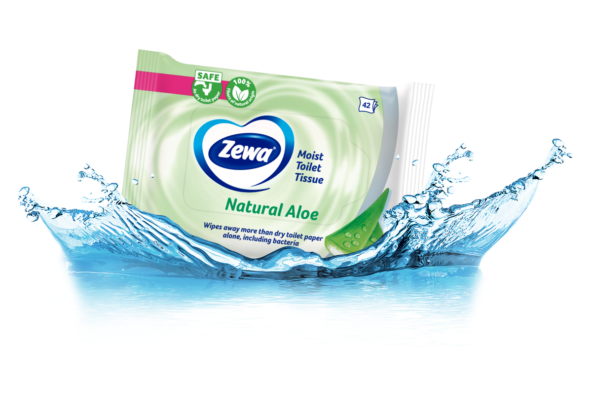 Zewa Moist Natural Aloe - Zewa