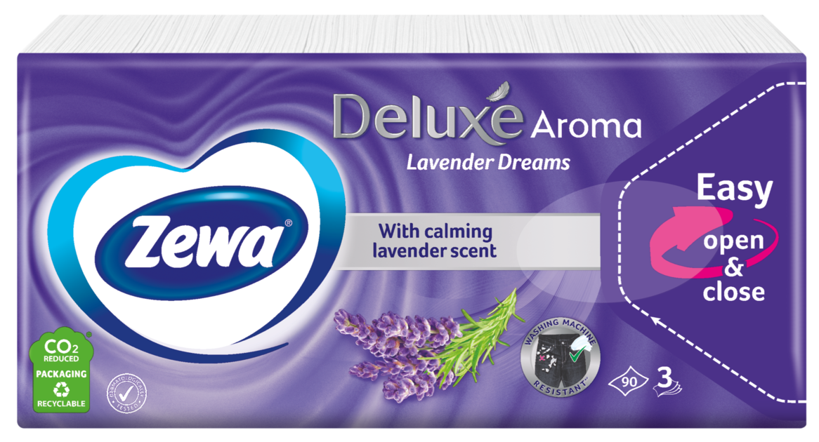Zewa Deluxe Lavender Dreams papír zsebkendő - Zewa