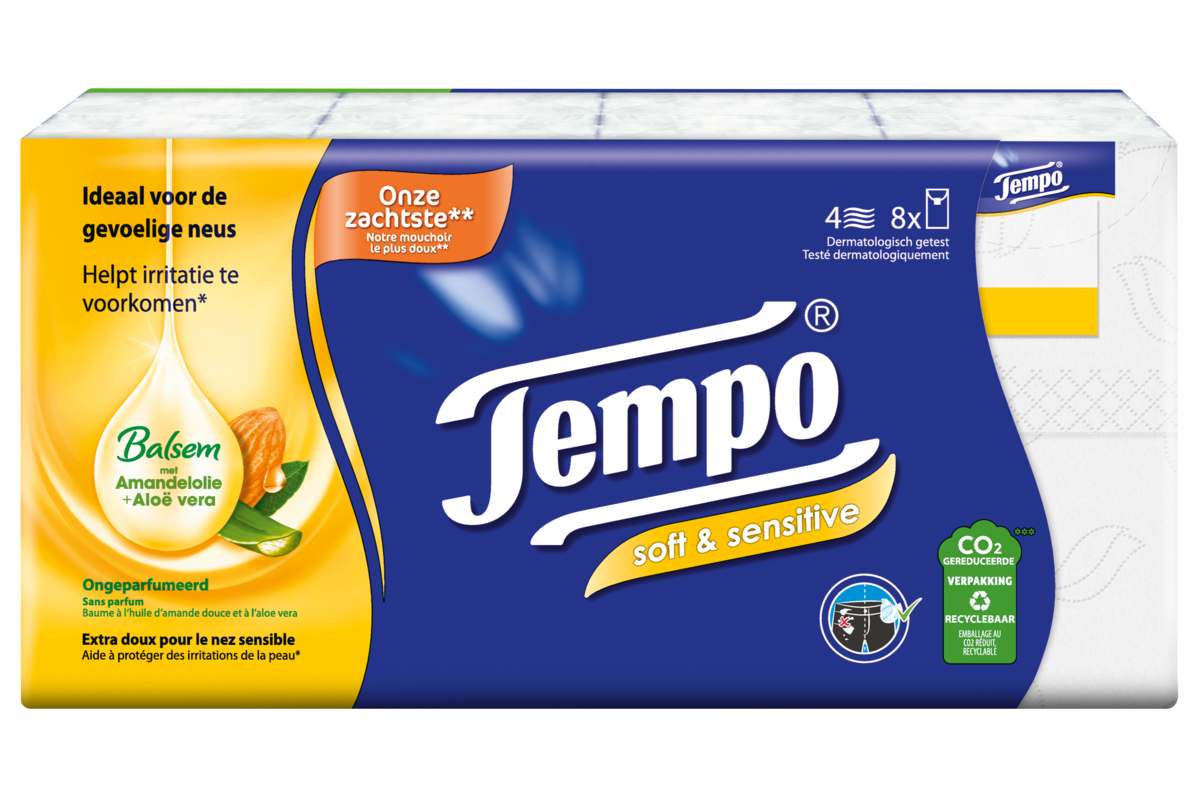Tempo soft & sensitive zakdoekjes - Tempo