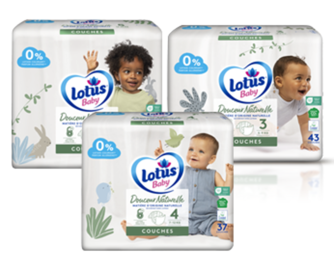Couches bébé - Matière d'origine naturelle - Lotus Baby