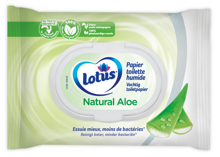 Lotus papier toilette humide Aloe Vera - Lotus